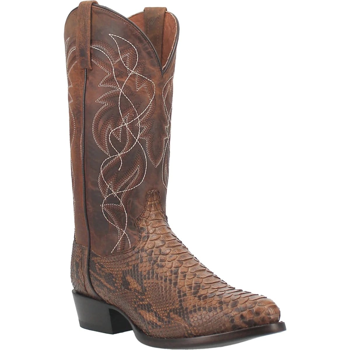 Dan Post Men's Manning Python Snakeskin Round Toe Boots - Bay Apache ...